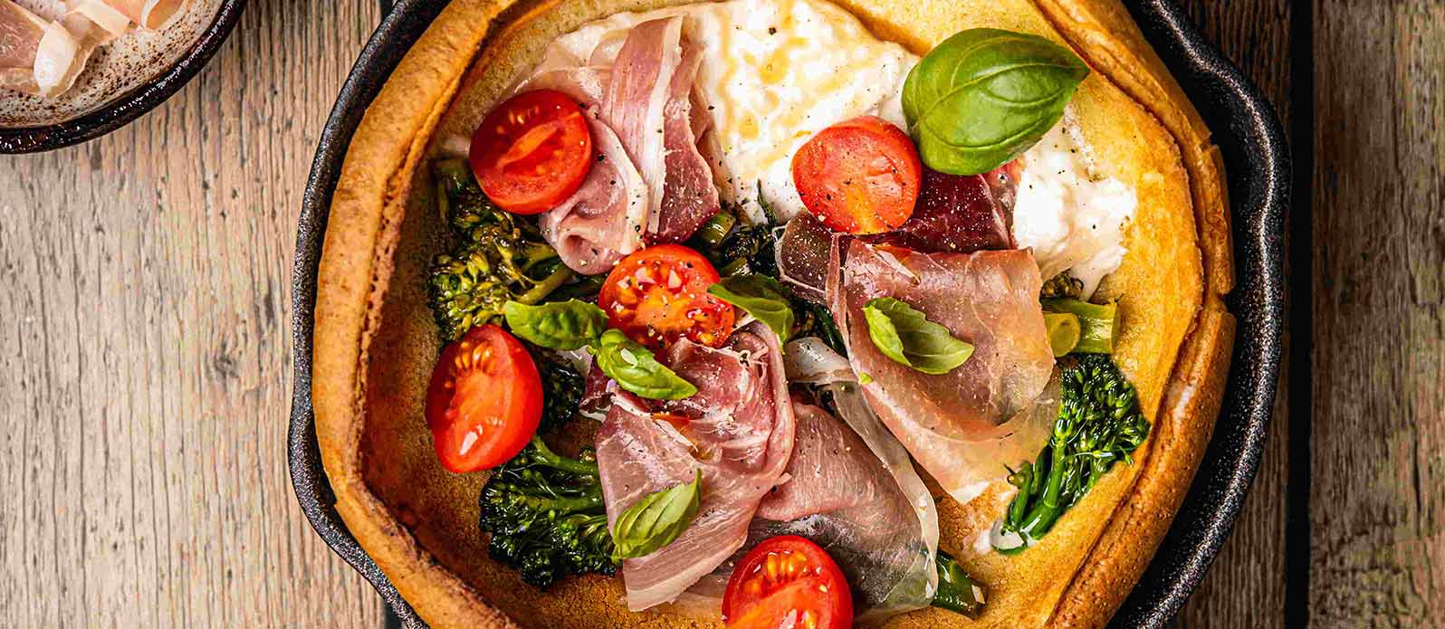 Burrata ve prosciutto’lu Alman pankeki | Kikkoman